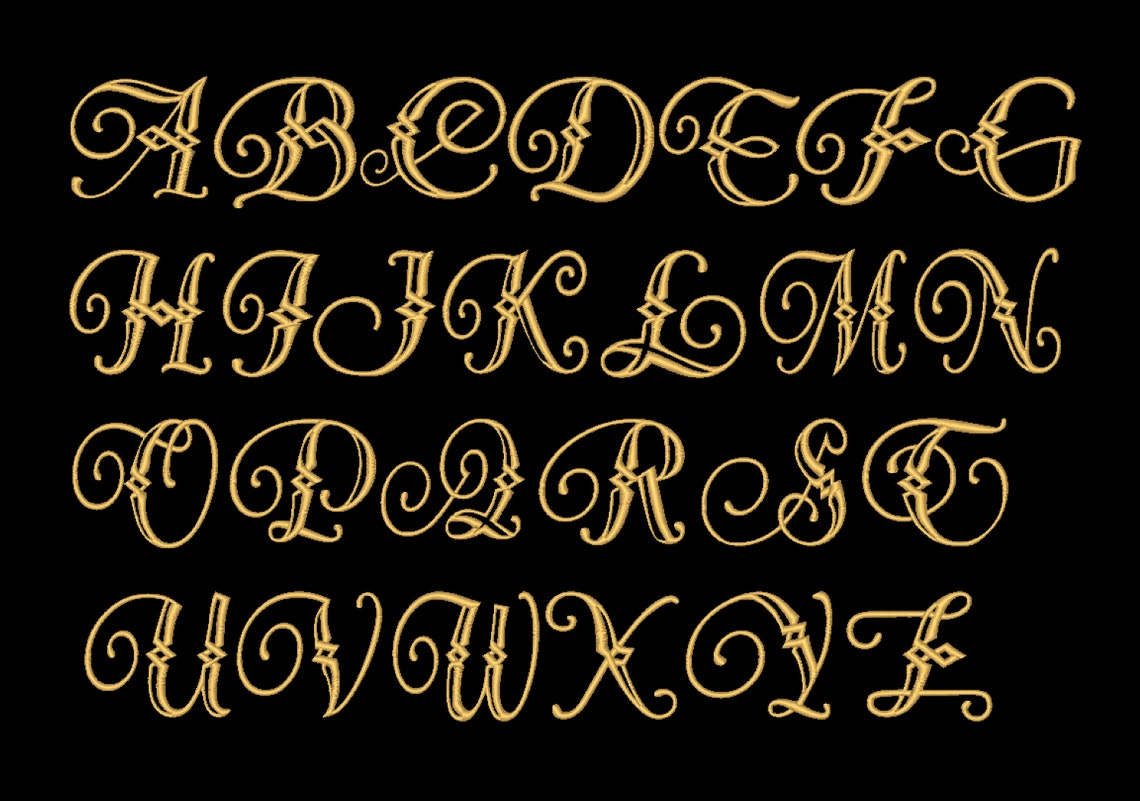132 Christmas Gold Embroidery Machine Designs Monograms BX Fonts Bundle ...