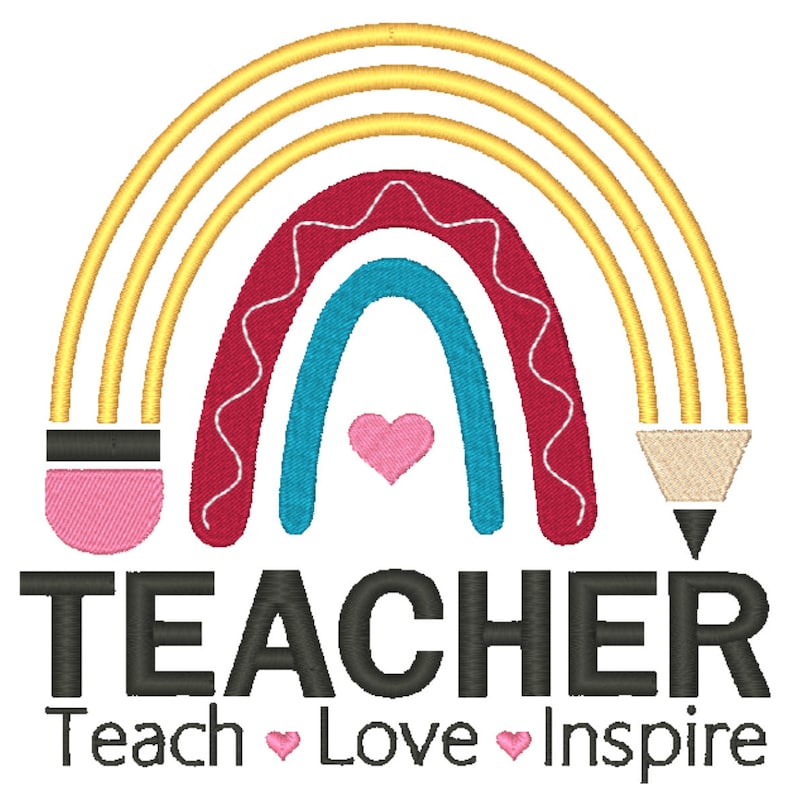 Teacher Embroidery - Etsy