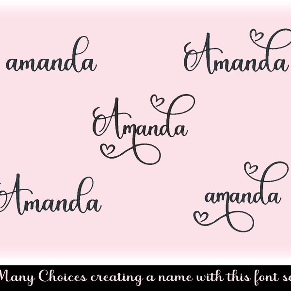 Cursive Handwriting Embroidery Font - Etsy