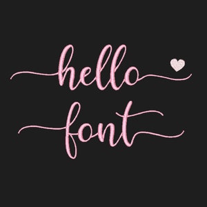 Hello Signature Duo Font With Tails Embroidery Machine 624 Fonts 6 ...