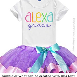 Alexa Grace Duo Font BX Embroidery Machine Designs Monogram - 2 Fonts ...