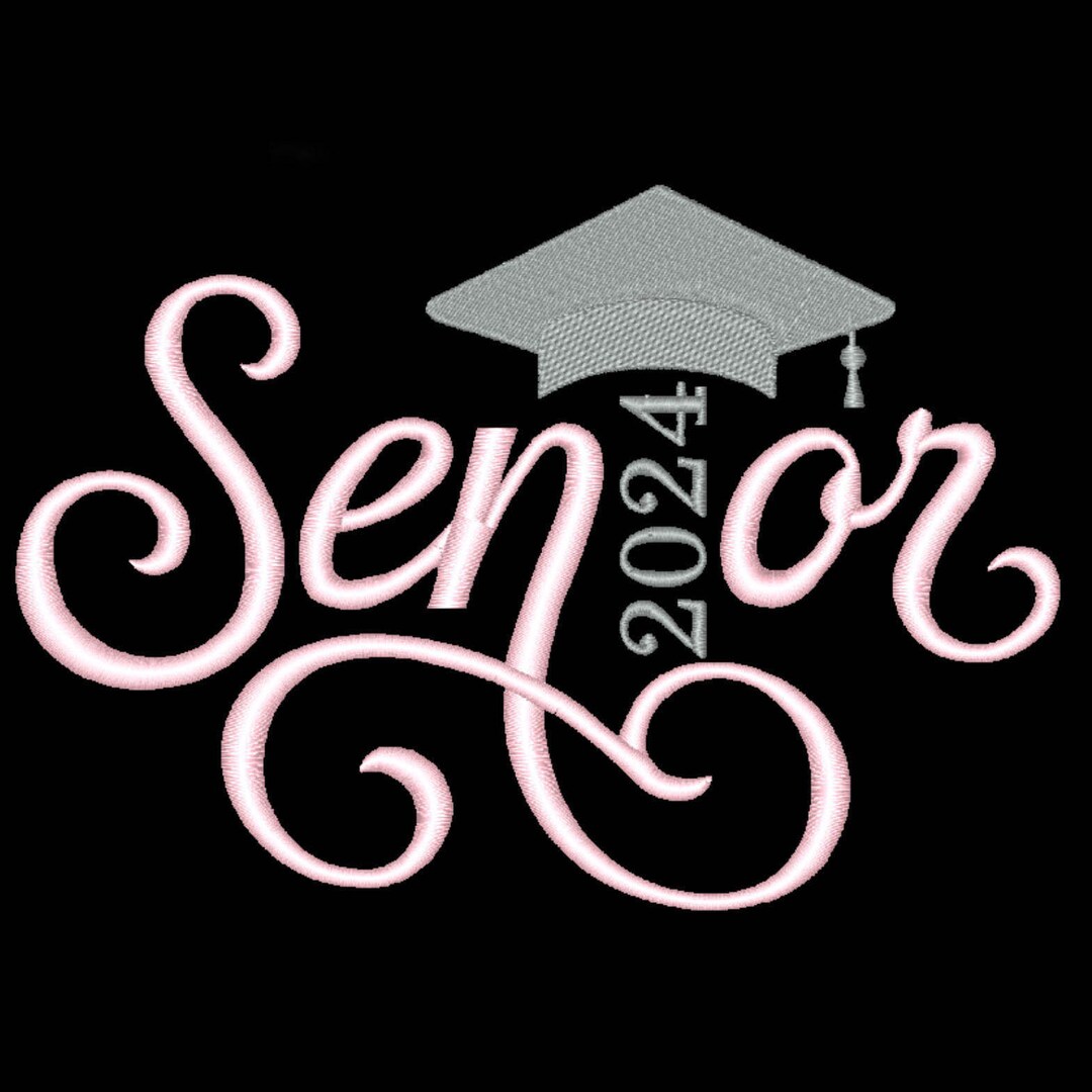 Senior 2024 Graduate Embroidery Machine Designs 10 Sizes 4X4 5X7 6X10 ...