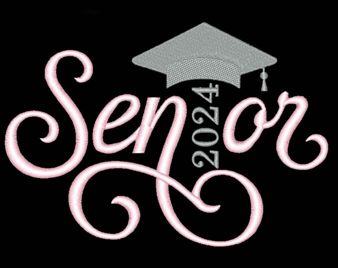 Senior 2024 Graduate Embroidery Machine Designs 10 Sizes 4X4 5X7 6X10 ...