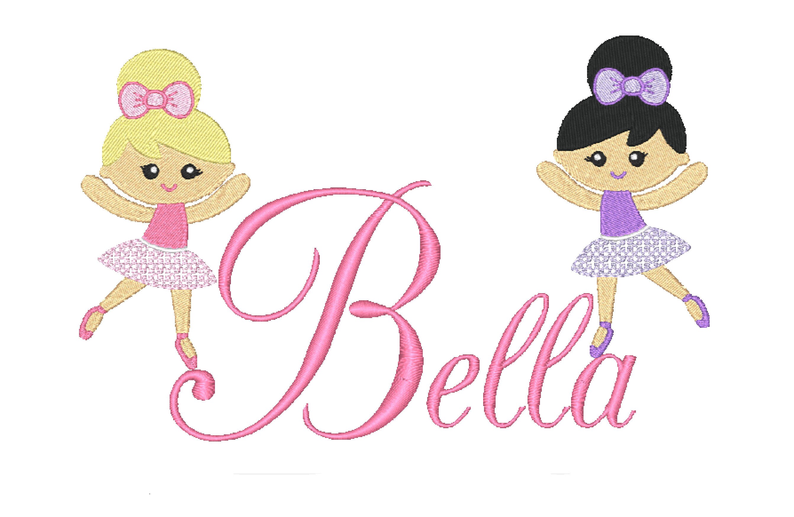 137 Ballerina Ballet Embroidery Machine Designs Bundle Set BX Monogram ...