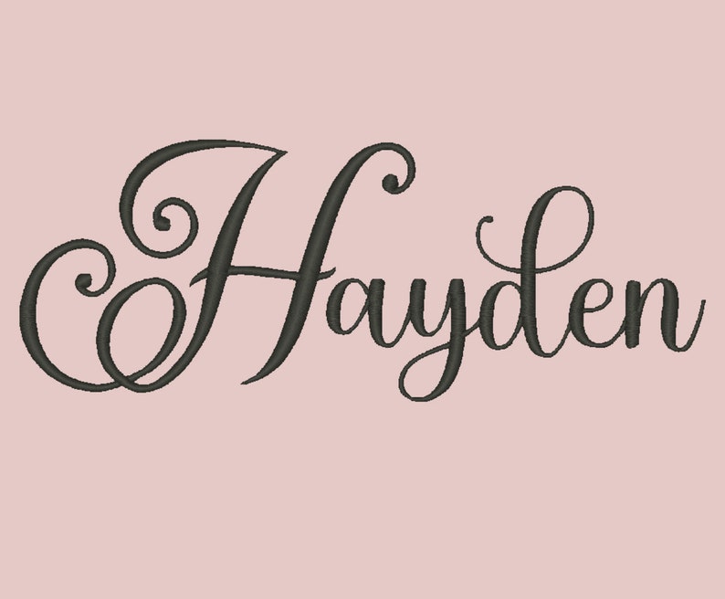 Swirly Script Monogram Font BX Embroidery Machine Designs 7 Sizes ...