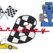 Race Car Embroidery Machine Designs Font Bundle Set 174 Files Instant ...