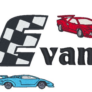 Race Car Embroidery Machine Designs Font Bundle Set 174 Files Instant ...