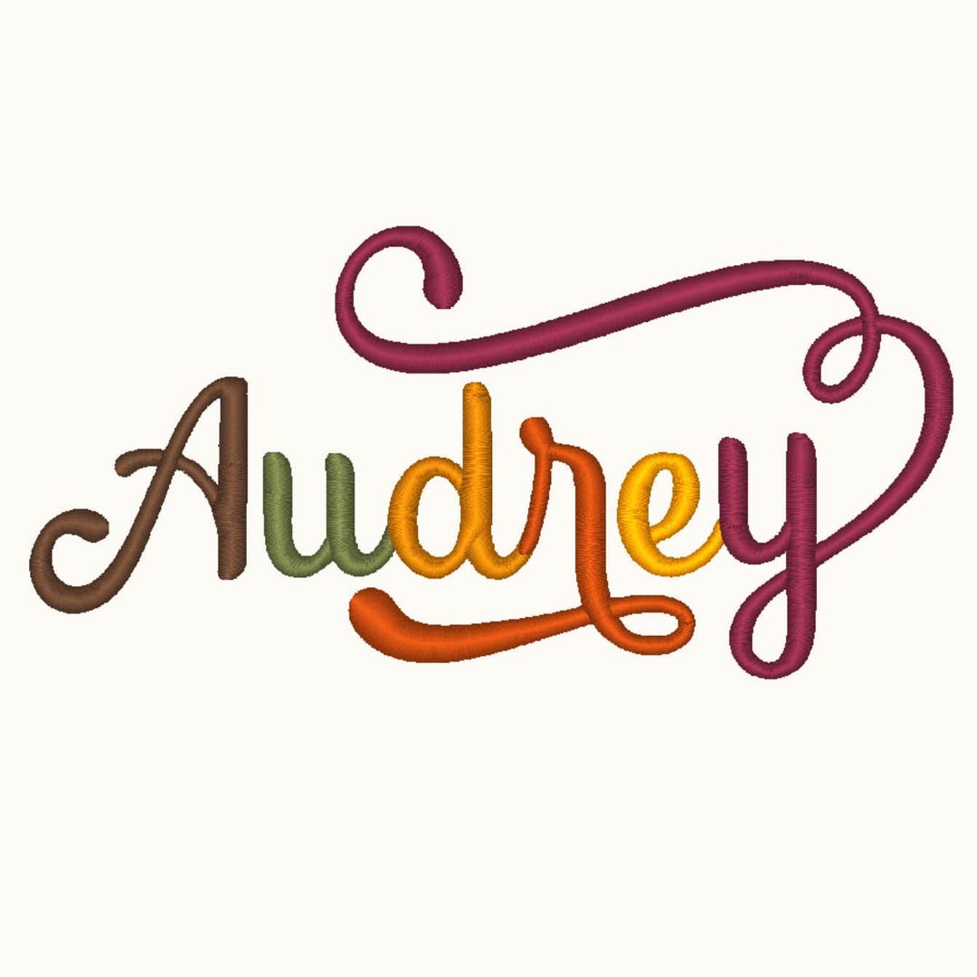 Fuente Audrey con diseño de colas para máquina de bordar 654 fuentes 6 ...