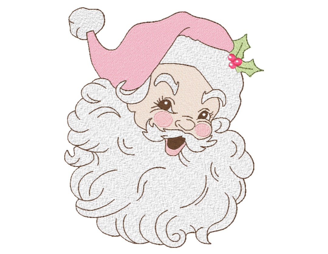 Vintage Santa Embroidery Machine Designs - Santa Baby Merry Christmas ...