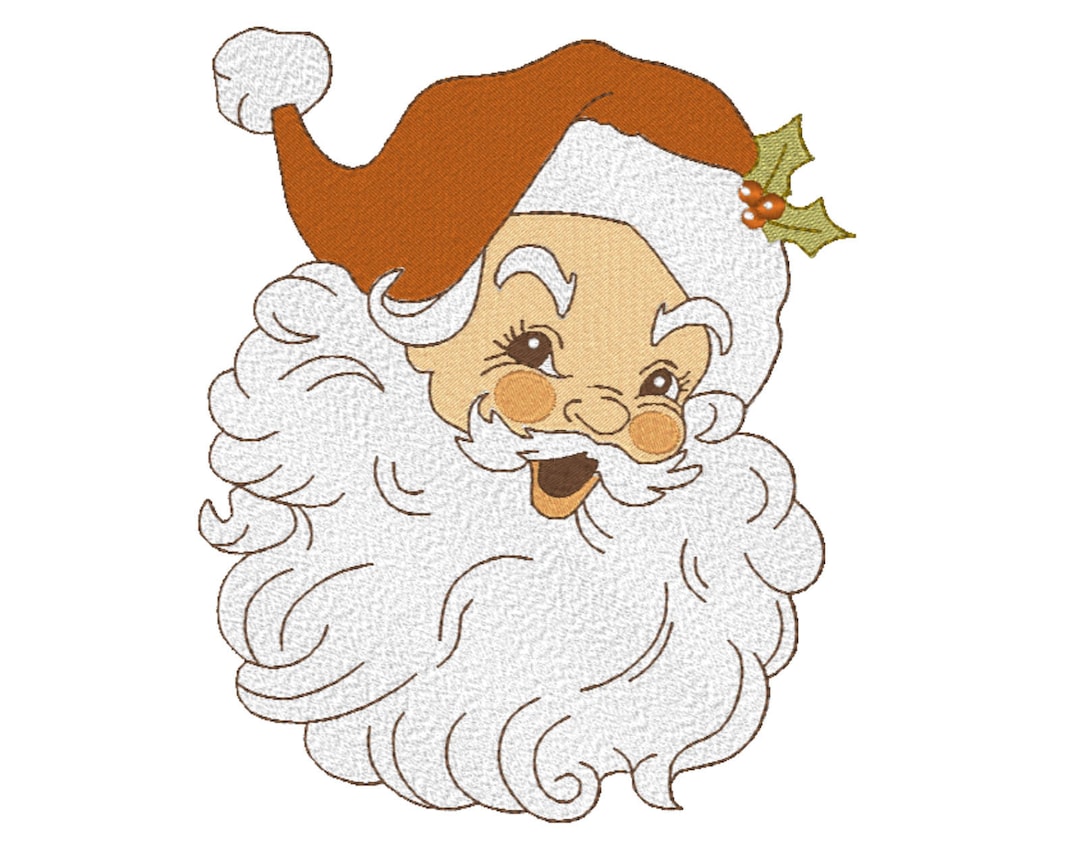 Vintage Santa Embroidery Machine Designs Santa Baby Merry - Etsy