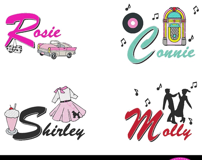 Dance 50'S Rock-n-roll Dancing Retro Music Embroidered Iron on Patch ...