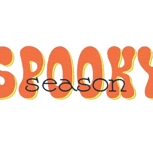 Groovy Duo Embroidery Font Vintage 70's Machine Design Good Vibes ...