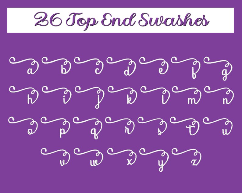 Audrey Font With Tails Swash Embroidery Machine Designs 654 Fonts 6 ...