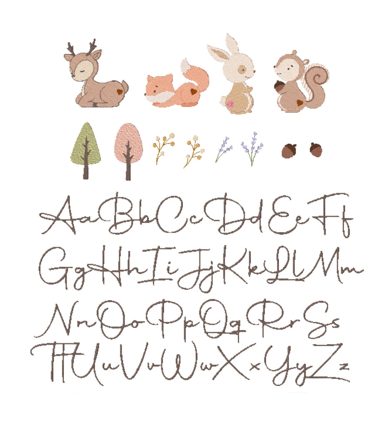 88 Woodland Forest Friend Animal Embroidery Machine Designs - Etsy