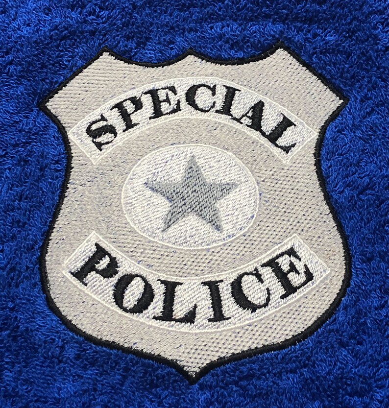 Police Officer Hooded Towel ITH Baton Wash Mitt Police Special Badge ...