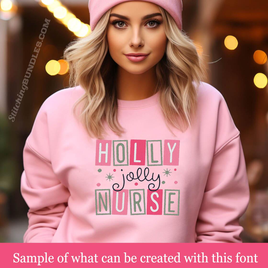 Starlight Trio Embroidery Font Set Script and Box Letter BX Monogram ...