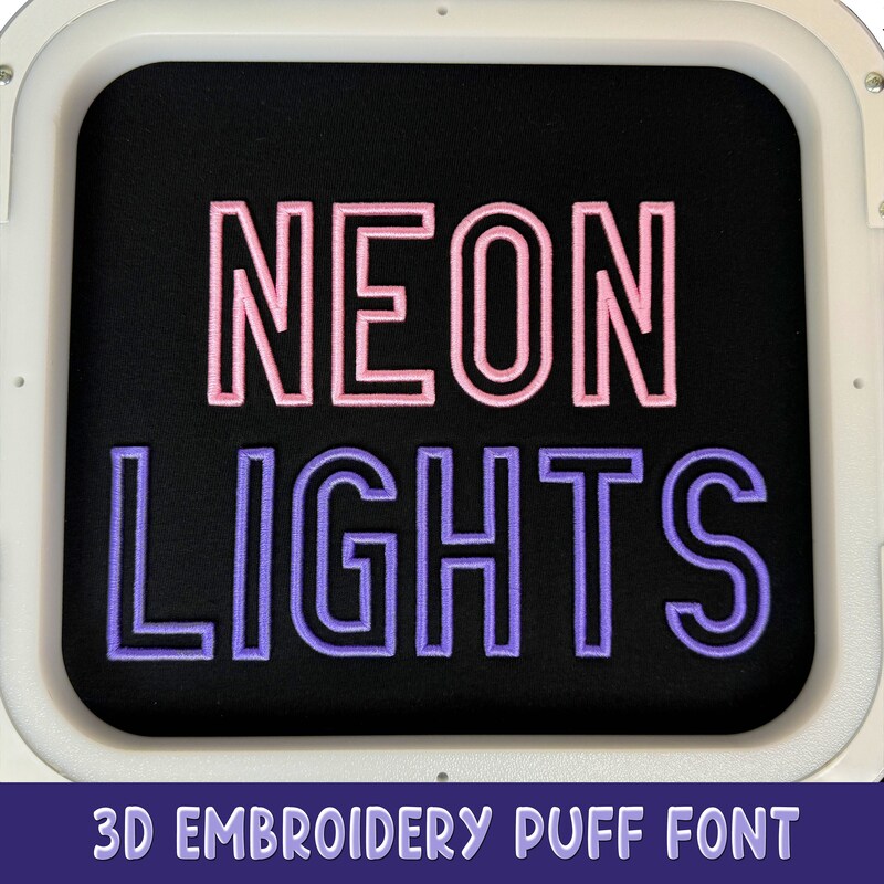 3d Puff Embroidery Font - Etsy
