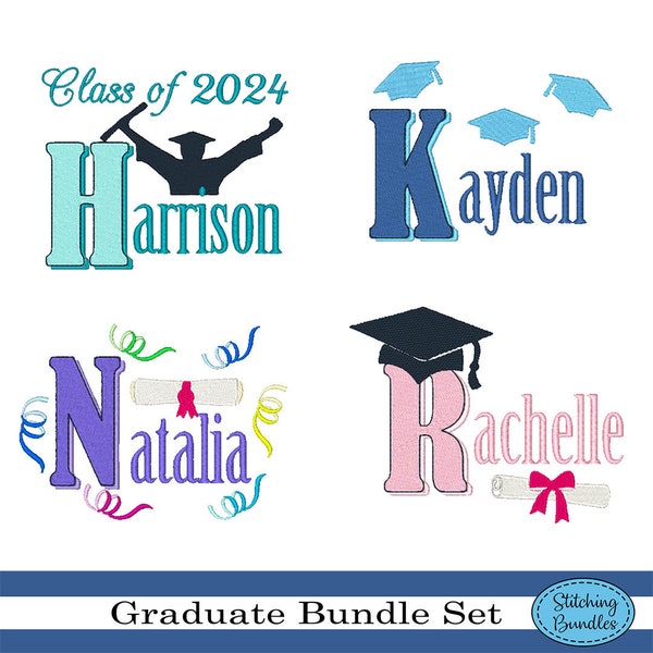 Class of 2024 Machine Embroidery - Etsy