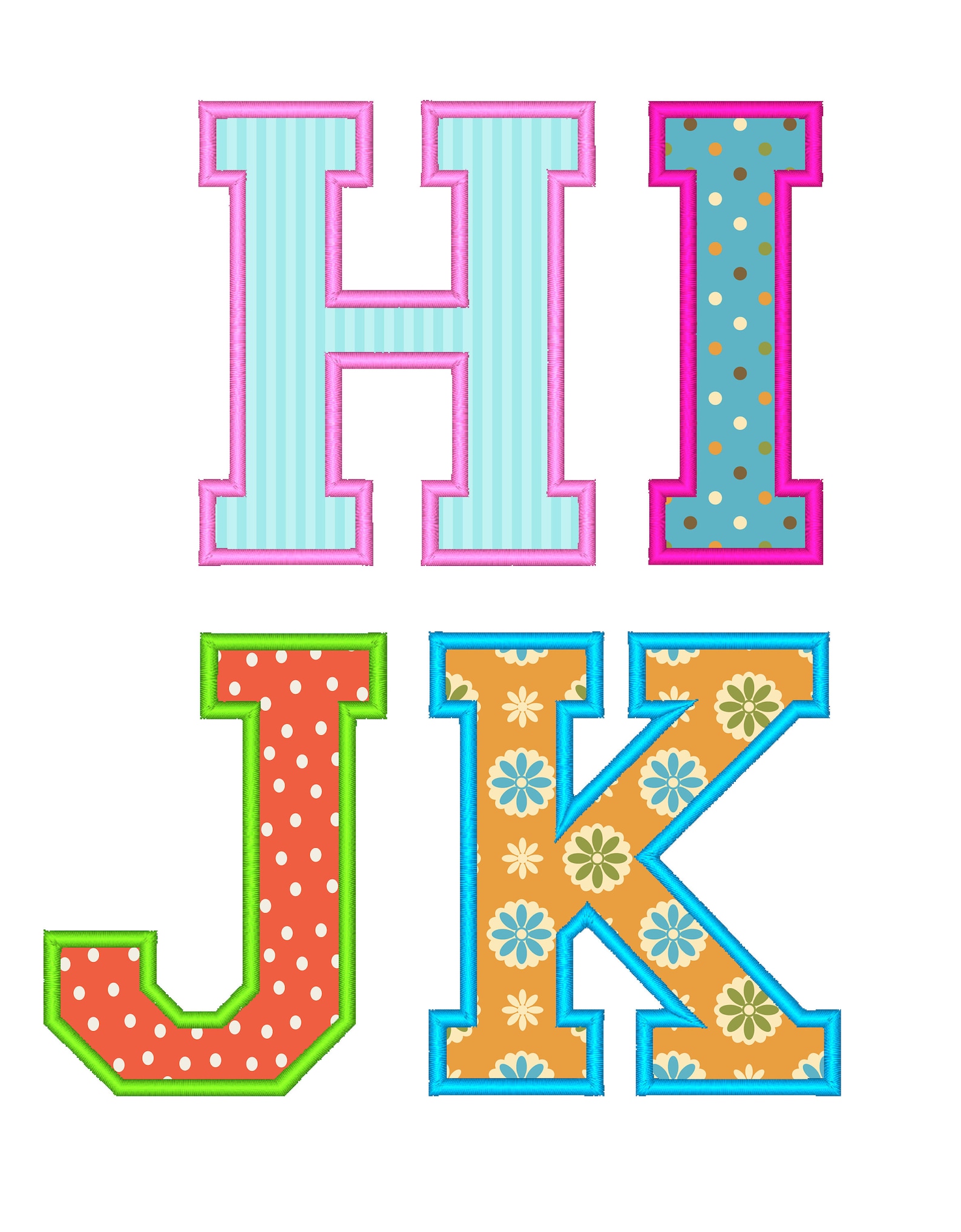 Varsity College Applique Embroidery Designs Font Numbers 3 | Etsy