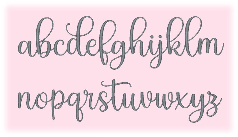 Swirly Script Monogram Font BX Embroidery Machine Designs 7 Sizes ...