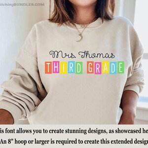 Starlight Trio Embroidery Font Set Script and Box Letter BX Machine ...