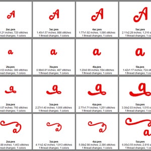 Audrey Font With Tails Swash Embroidery Machine Designs 654 Fonts 6 ...