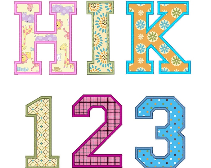 No. 20 Double Applique Monogram Font Embroidery Designs 4x4 INSTANT ...