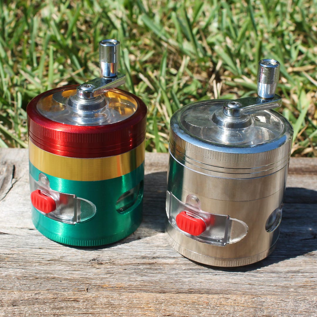 2.5" 64mm Zinc Alloy Grinder Magnetic Lid Heavy Duty Large Crusher ...