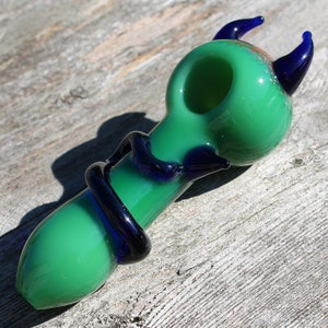 5" Demon Devil Glass Smoke Bowl Tobacco Pipe Smoking Pipes Heavy Evil ...