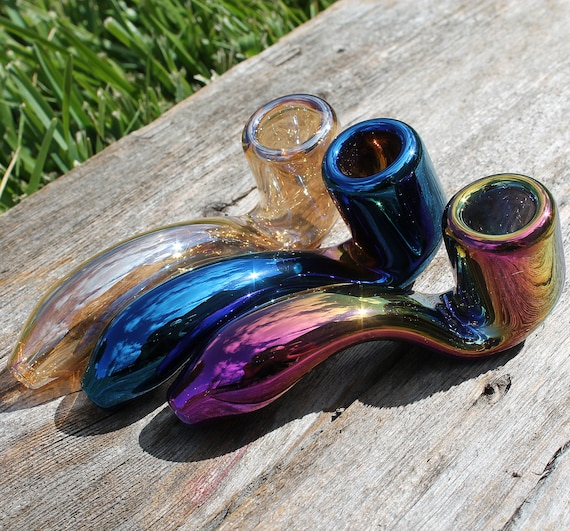 4.3 Sherlock Holmes Glass Smoke Bowl Metallic Smoking Pipes | Etsy