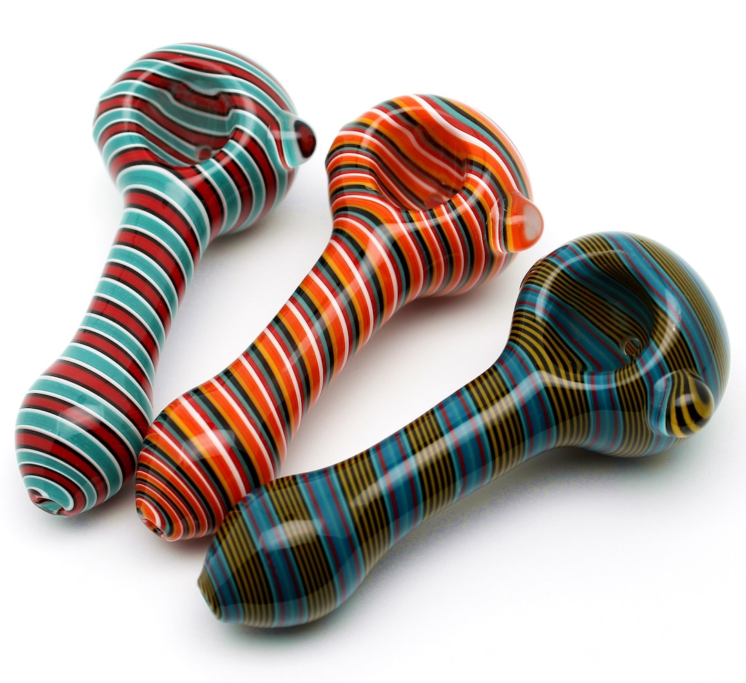 4.3 Glass Smoking Pipes Bohemian Style Bowls for Smoke Tobacco Spoon ...