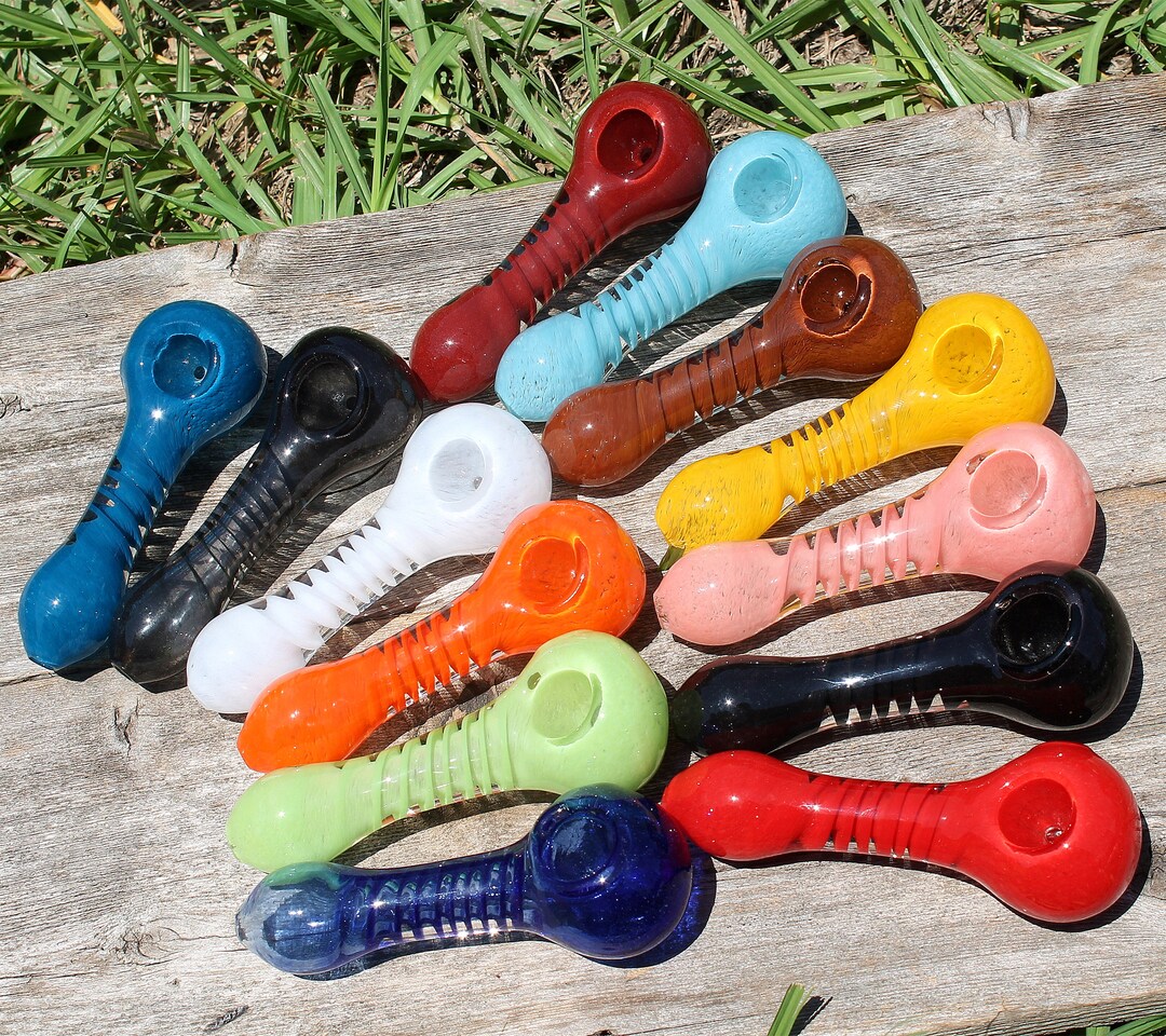 4.5" Heavy Glass Smoking Pipes Spiral Interior Decoration Bowls for ...