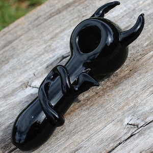 5" Demon Devil Glass Smoke Bowl Tobacco Pipe Smoking Pipes Heavy Evil ...