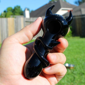 5" Demon Devil Glass Smoke Bowl Tobacco Pipe Smoking Pipes Heavy Evil ...