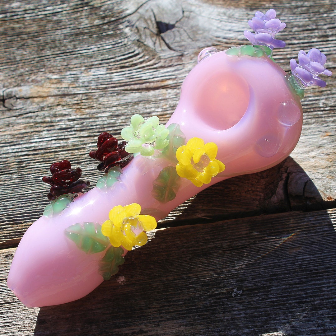 5 Glass Smoke Bowl Jade Flowers Beautiful Cute Smoking - Etsy