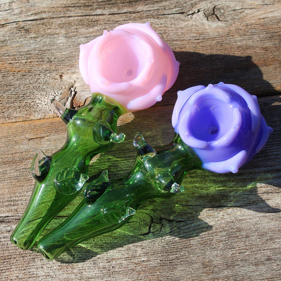 4.5" Glass Smoking Pipes Pink Purple Jade Green Smoke Bowls Tobacco ...