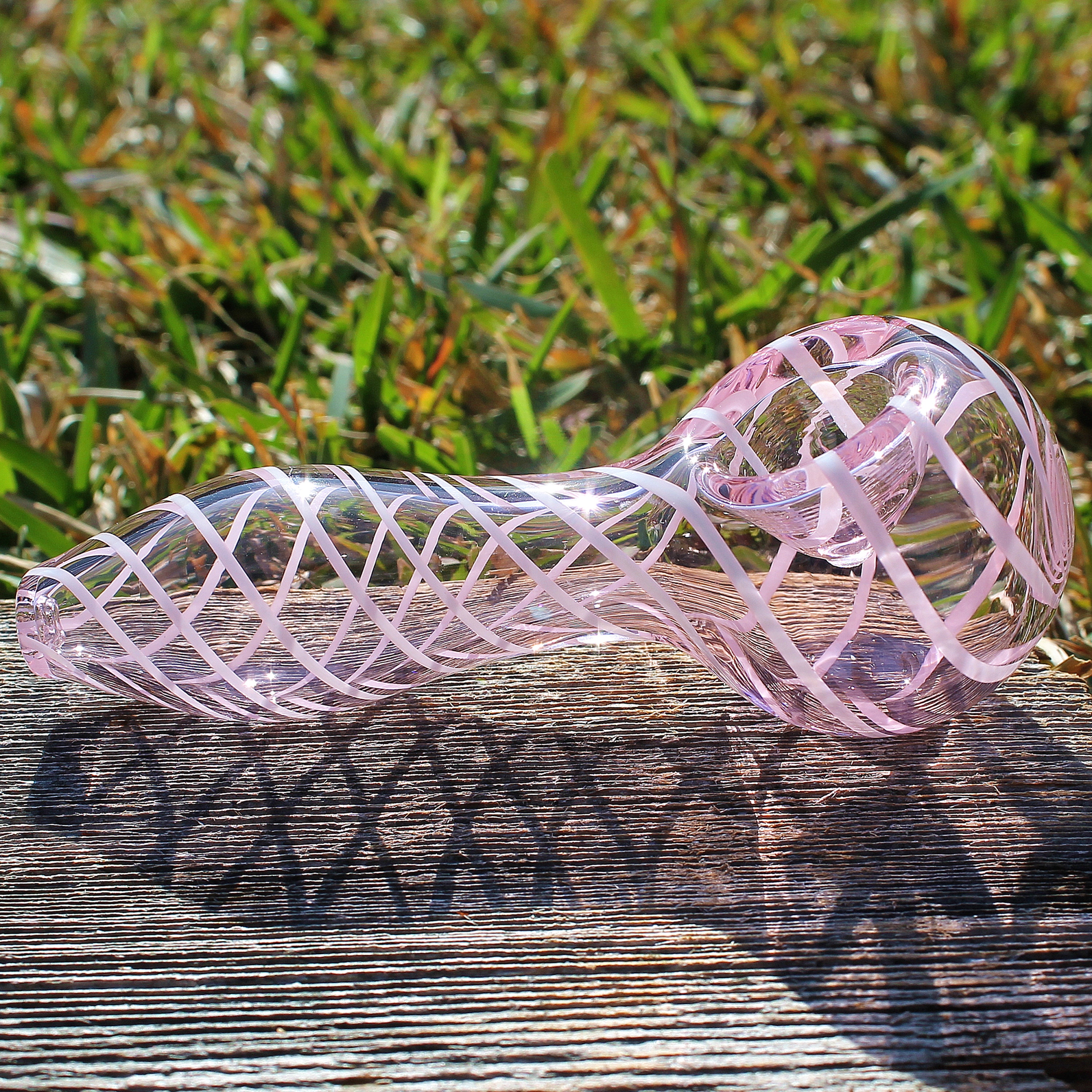 4" Glass Smoking Bowl Spiral White Lines Spoon Smoke Pipes Tobacco ...