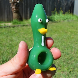 4" Birds Glass Smoking Pipes Cute Silly Black Jade Bird Pink Flamingo ...