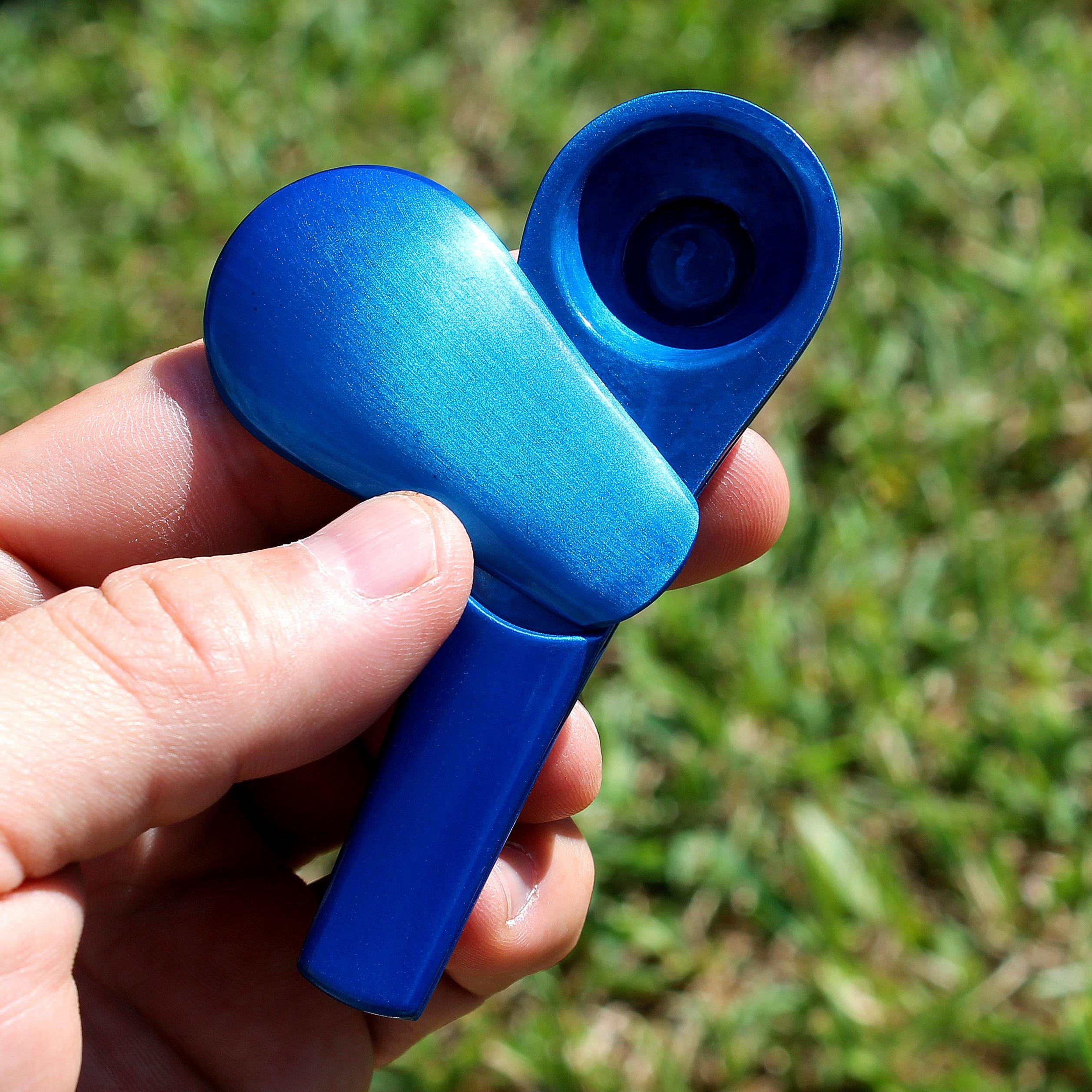 3.8" Metal Smoking Pipes Magnetic Lid Zinc Alloy Tobacco Pipe Smoke ...