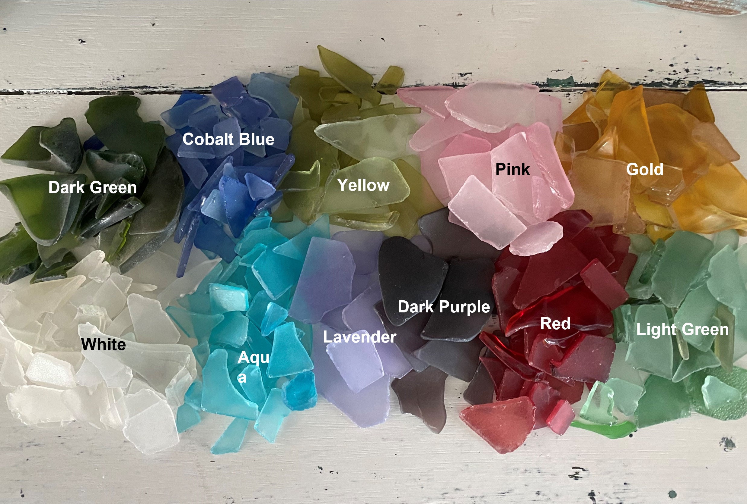 Sea Glass Color Rarity Chart