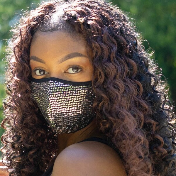 Bling Face Mask With Filter - Etsy