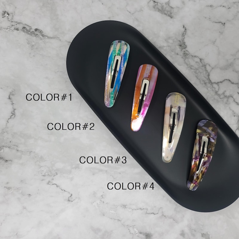 Resin Hair Snap Clip - Etsy