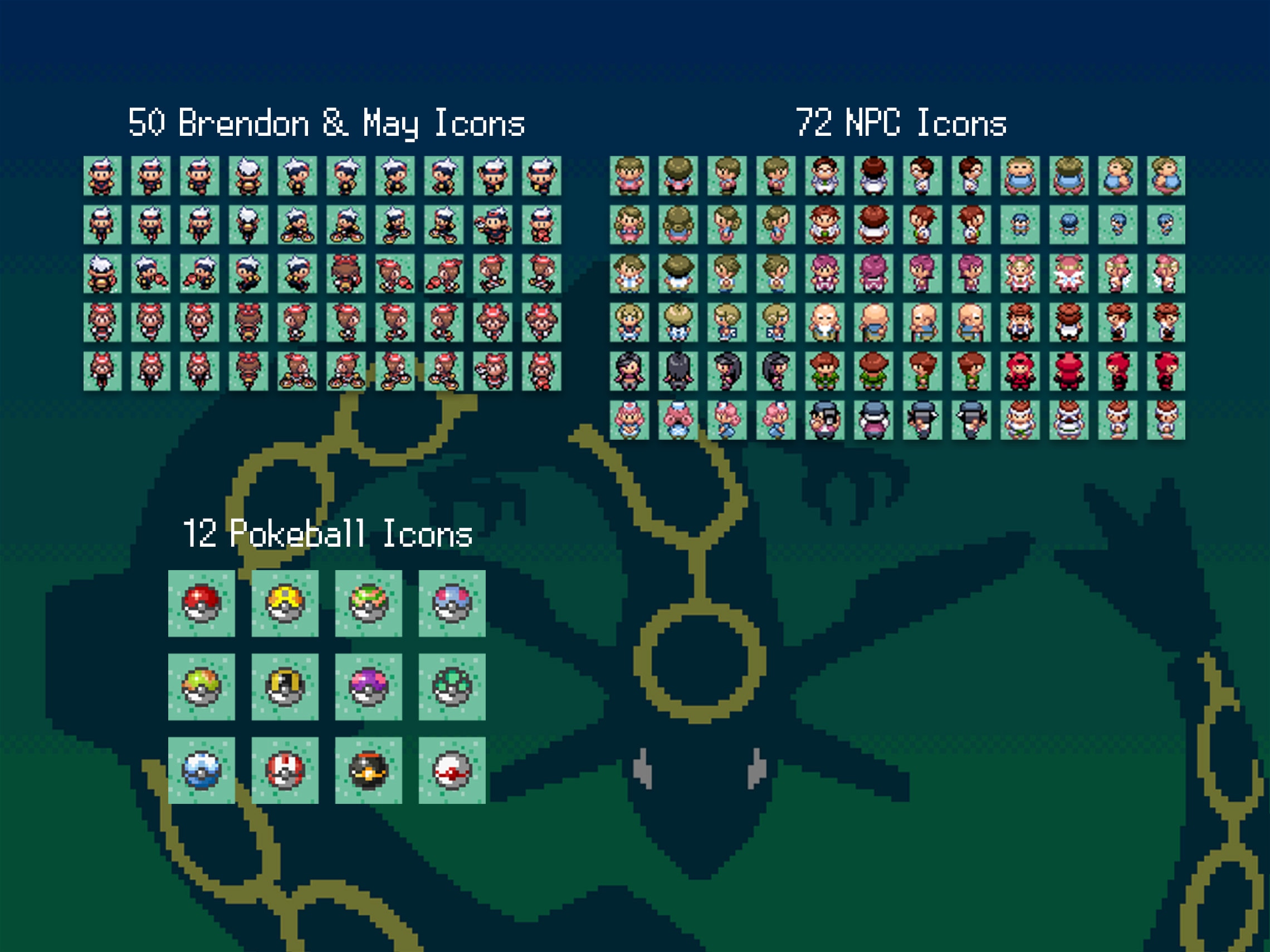 IOS 454 Icons Pokemon Rubin Saphir Smaragd Version iPhone | Etsy