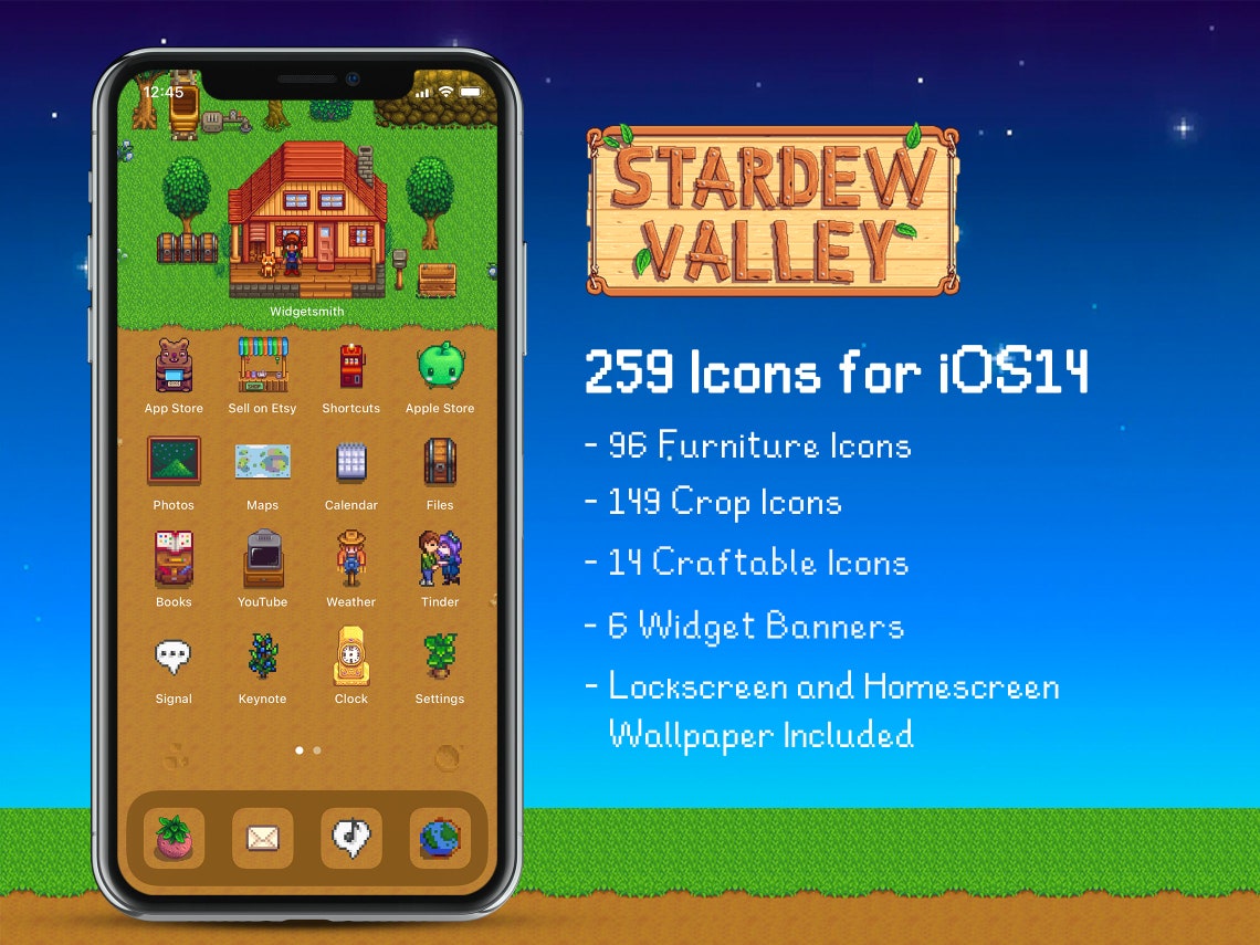 IOS 259 Iconos / Stardew Valley iPhone IOS14 App Icons Pack / | Etsy
