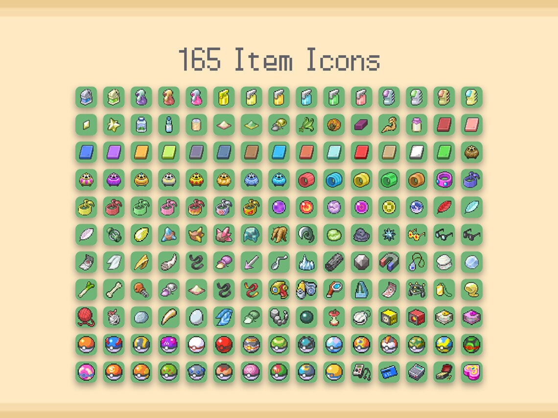 Ios 667 Icons Pokemon Heartgold Soulsilver HGSS Iphone IOS14 - Etsy