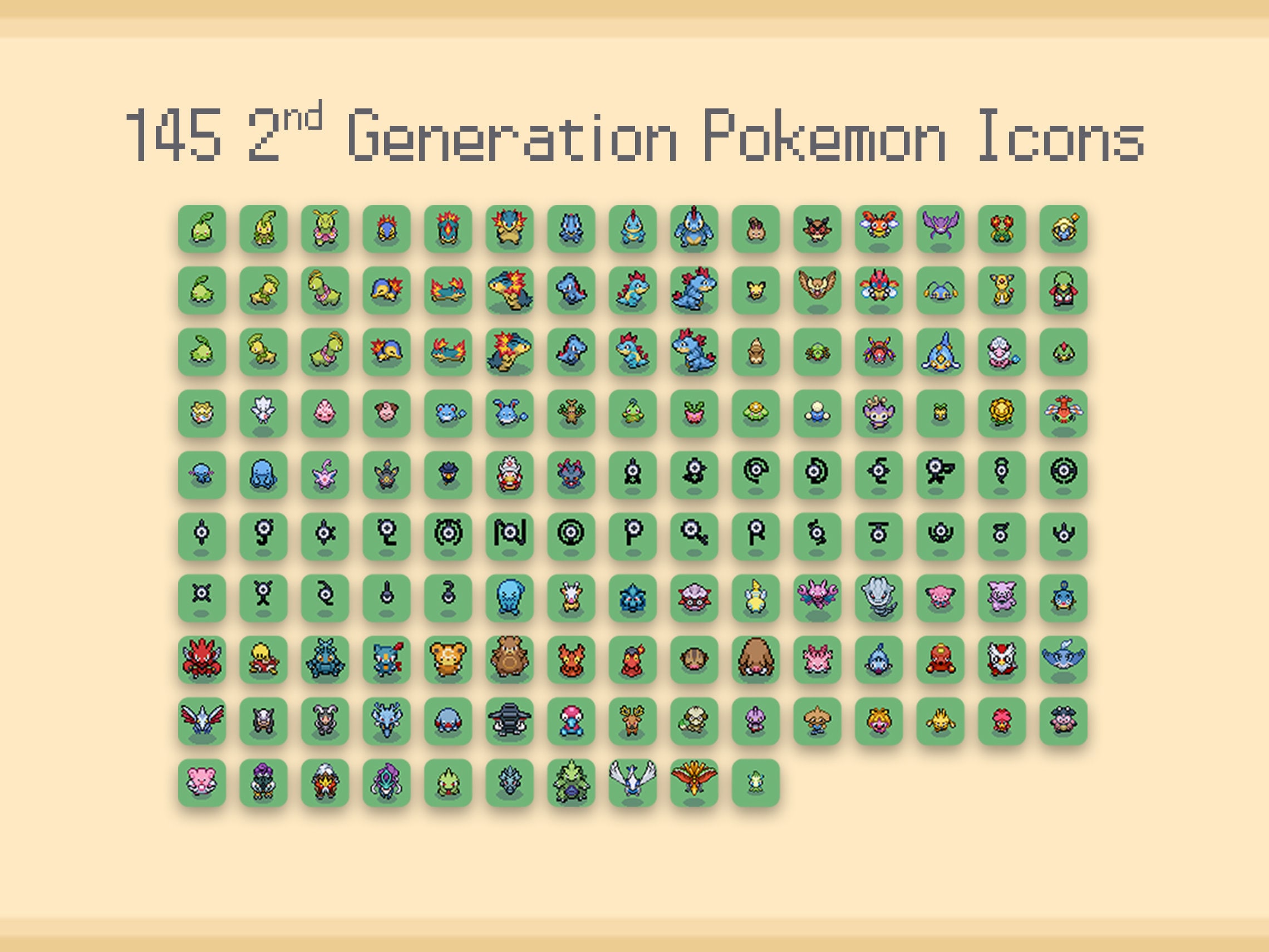 Ios 667 Icons Pokemon Heartgold Soulsilver HGSS Iphone IOS14 - Etsy ...