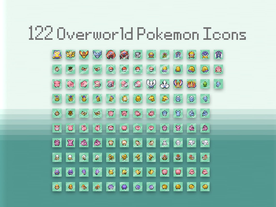 Ios 167 Icons Pokemon Fire Red Leaf Green Iphone IOS14 App - Etsy
