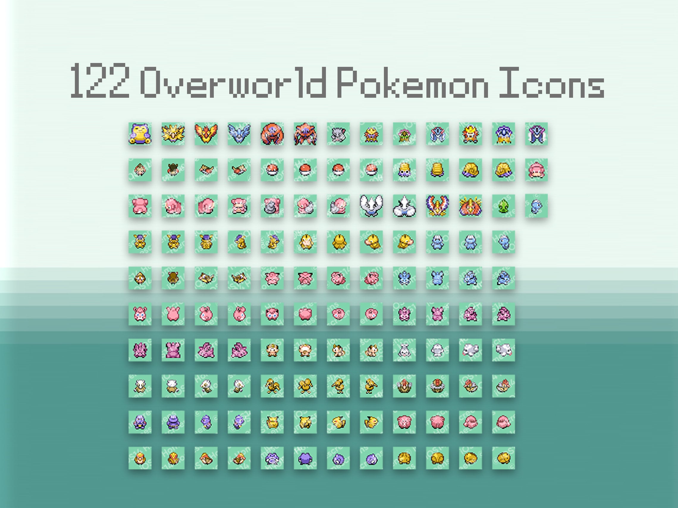 Ios 167 Icons Pokemon Fire Red Leaf Green Iphone IOS14 App - Etsy Hong Kong