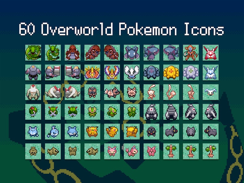 Ios 454 Icons Pokemon Ruby Sapphire Emerald Version Iphone | Etsy