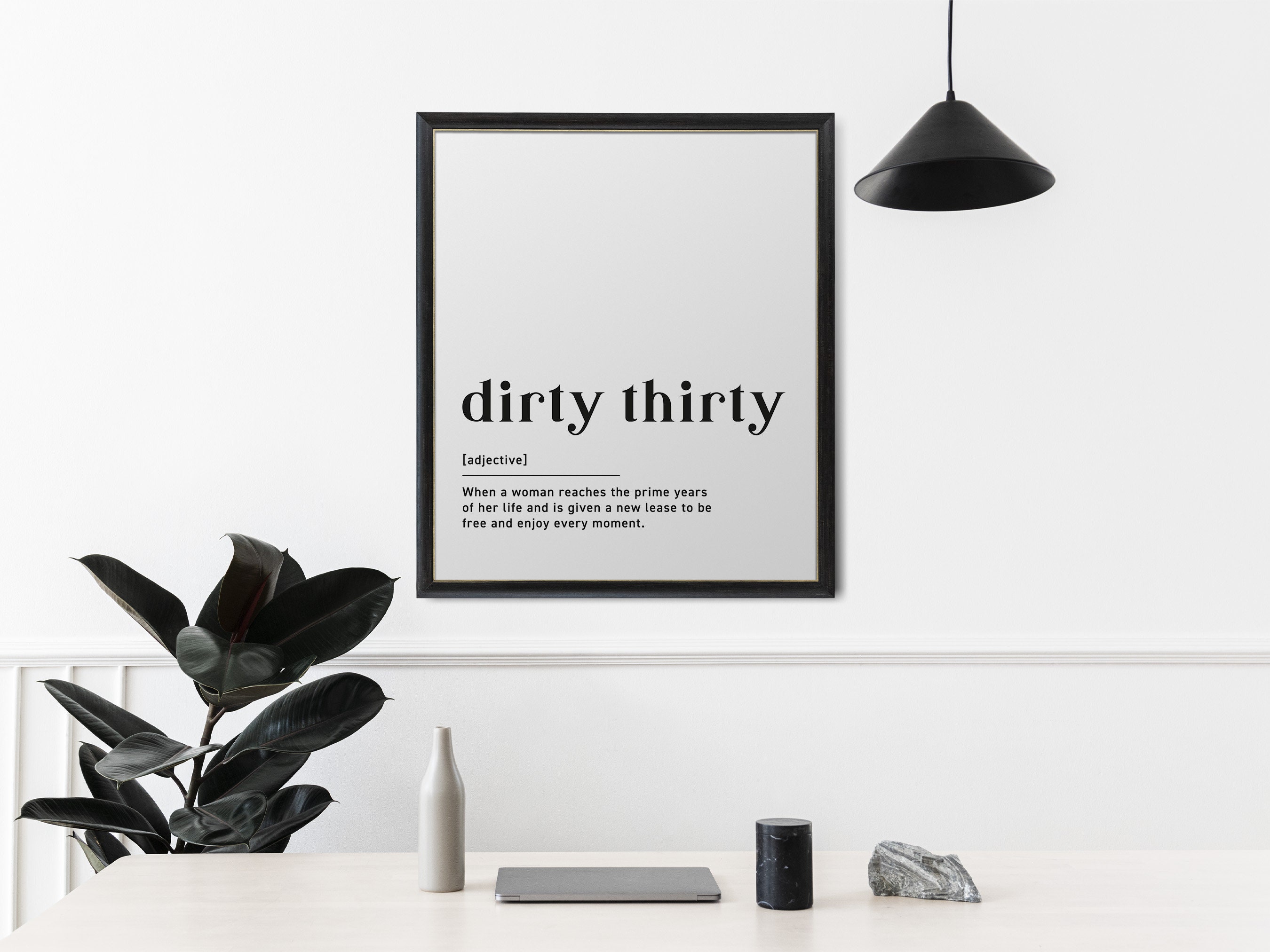 Dirty Thirty Definition Print - PRINTABLE Art, Wall Art, Wall Decor ...